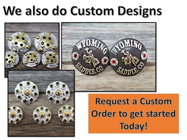 Custom Conchos Handcrafted Rich and Deep Hand Engraving Add | Etsy