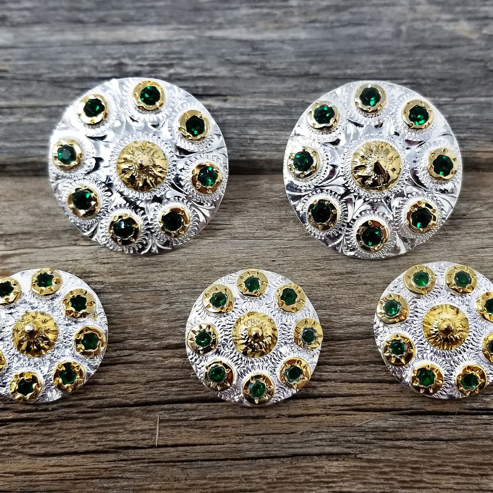 Custom Conchos Handcrafted Rich and Deep Hand Engraving Add - Etsy