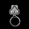 Personalized Leather Keychain Monogram Cow Tag Key Ring Custom Initial ...