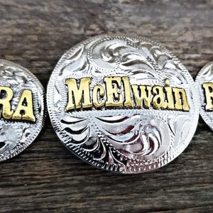 Custom Conchos, Handcrafted, Rich and Deep Hand Engraving, Add Your ...