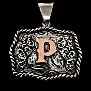 Handcrafted Mini Buckle Pendant Necklace. Hand Engraved. Choose Your ...