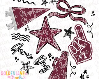 Let’s Go Yellow Team Spirit Collage | Digital Download | Mascot PNG ...