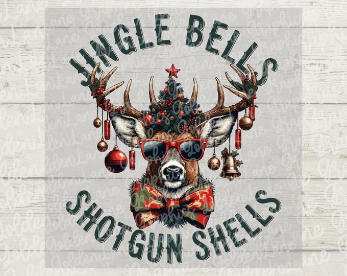 Jingle Bells Shotgun Shells DTF TRANSFER | Ready to Press | Heat ...