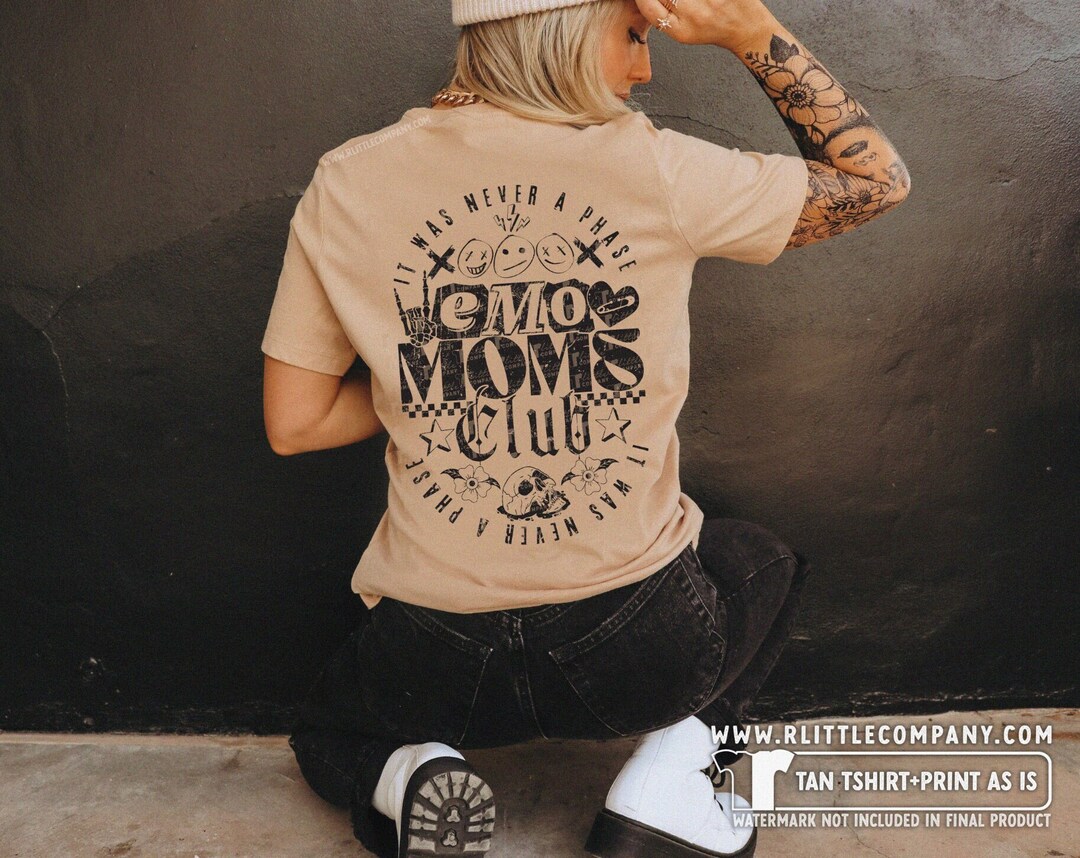 Emo Moms Club Graphic Tshirt Unisex XS-5XL / Goth Mother Shirt Ghoul ...