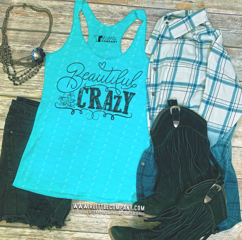 Beautiful Crazy Women's Triblend Tank XS-2XL // Country | Etsy
