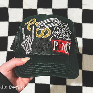 Punk Alt Patches Trucker Hat / Trucker Patch Trendy Hat Alternative ...