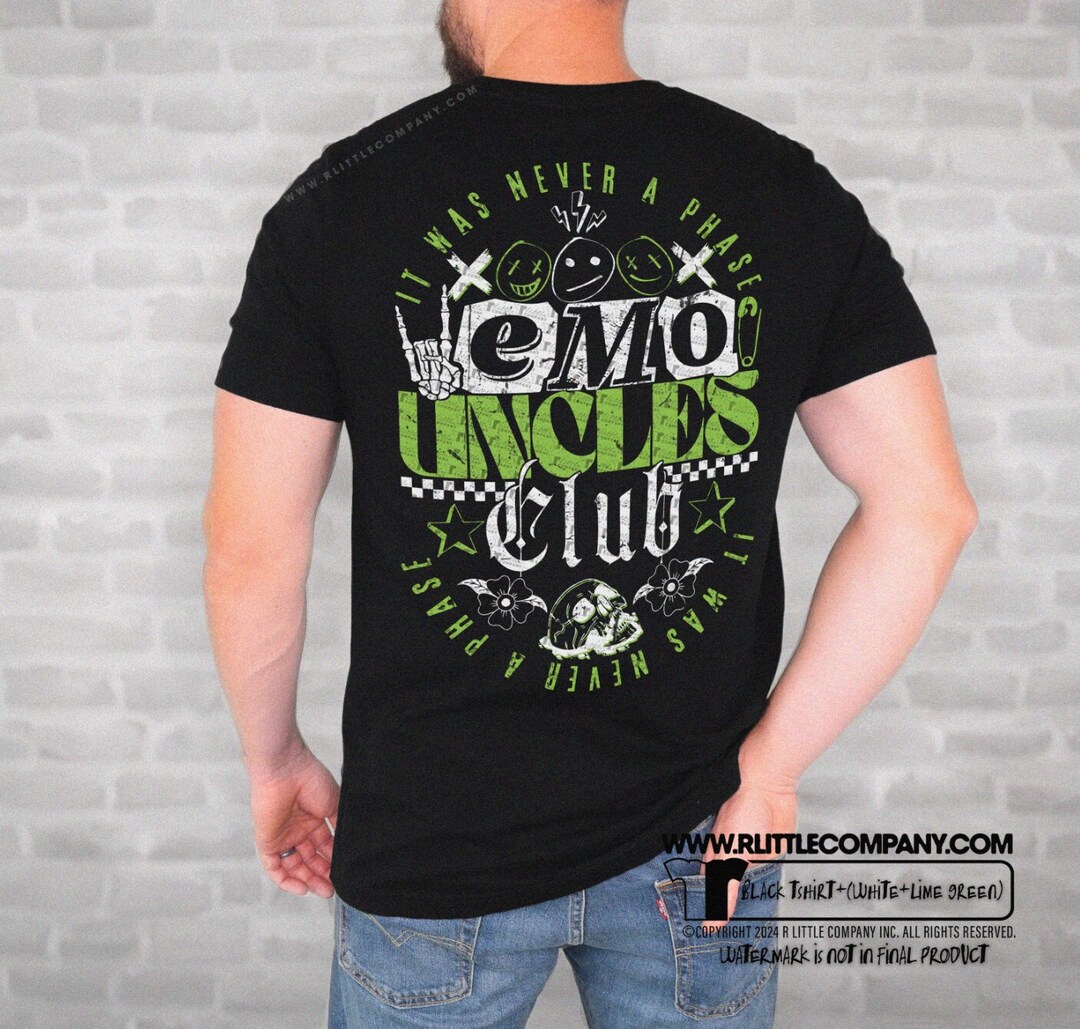 Emo Uncles Club Graphic Tshirt Unisex XS-5XL / Custom It Was Never a ...