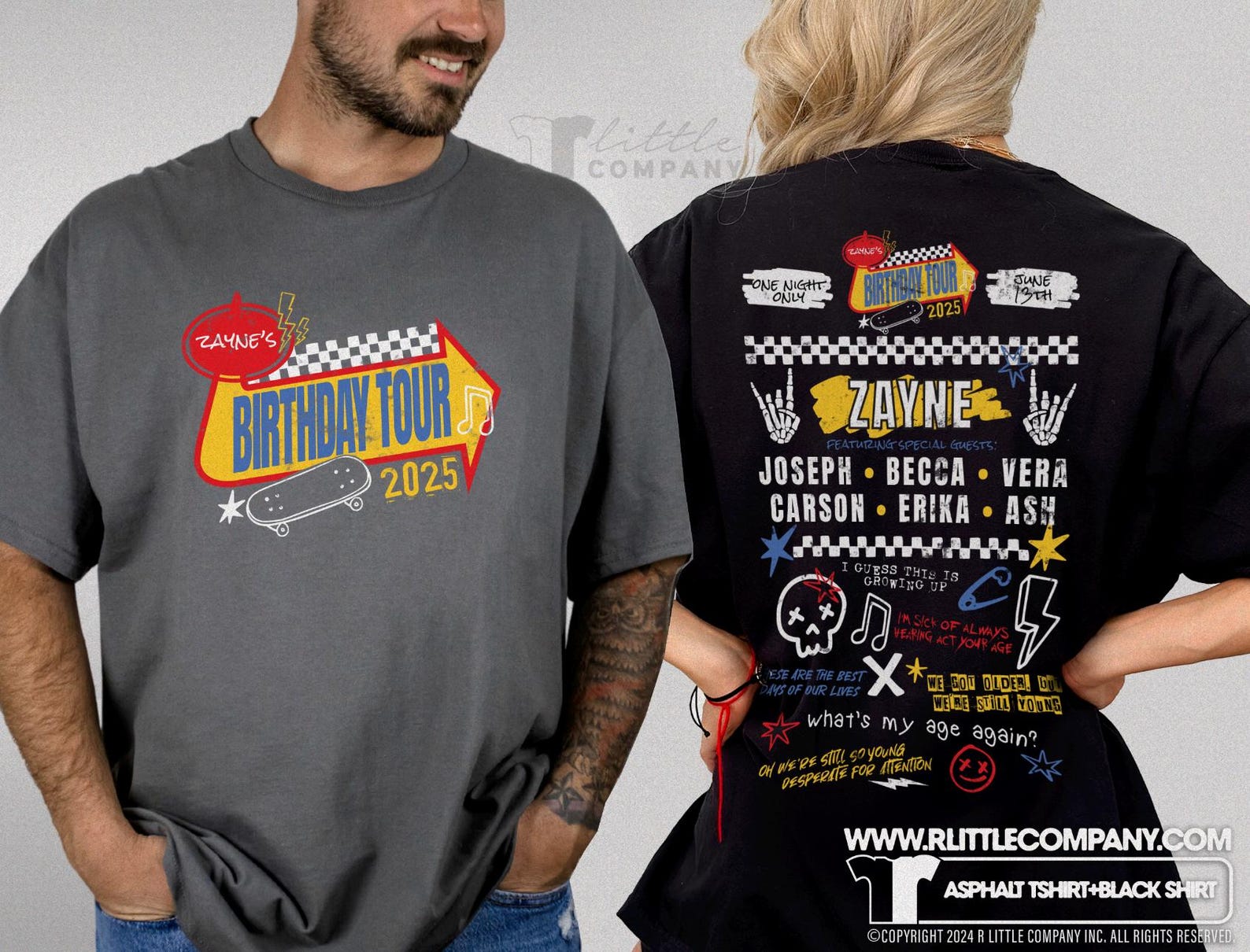 Emo Birthday Tour Family Customizable T-shirt XS-5XL / Custom Tour ...