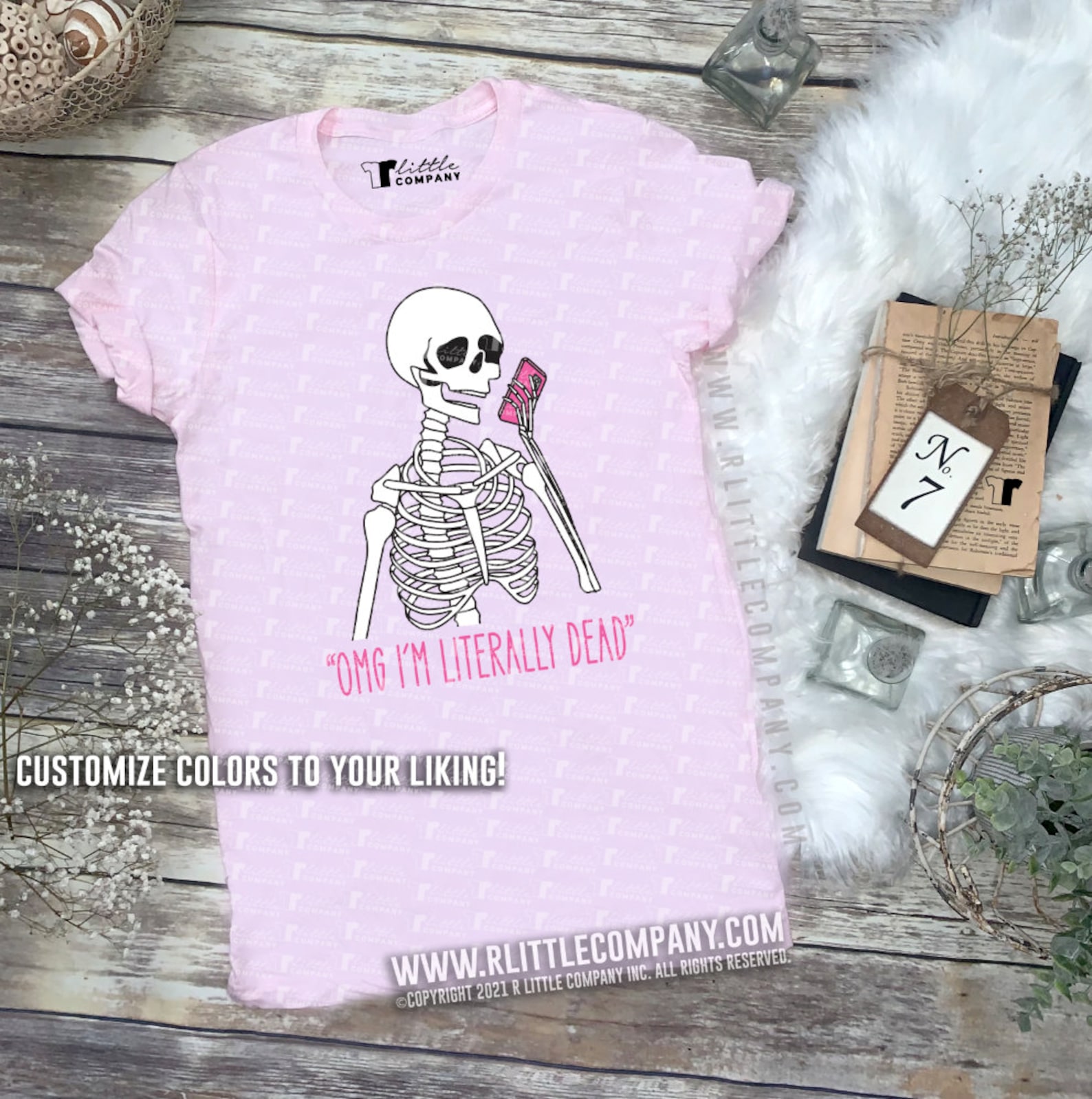 OMG I'm Literally Dead Texting Skeleton Unisex Softstyle - Etsy