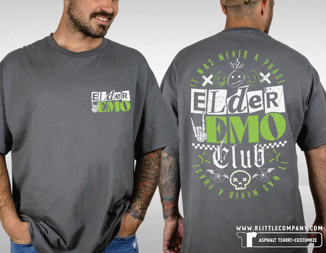 Elder Emo Club It Was Never a Phase Unisex Tshirt XS-5XL / Emo Gift for ...