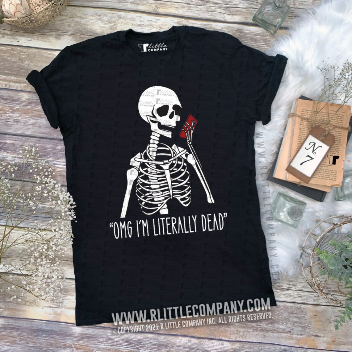 OMG I'm Literally Dead Texting Skeleton Unisex Softstyle | Etsy