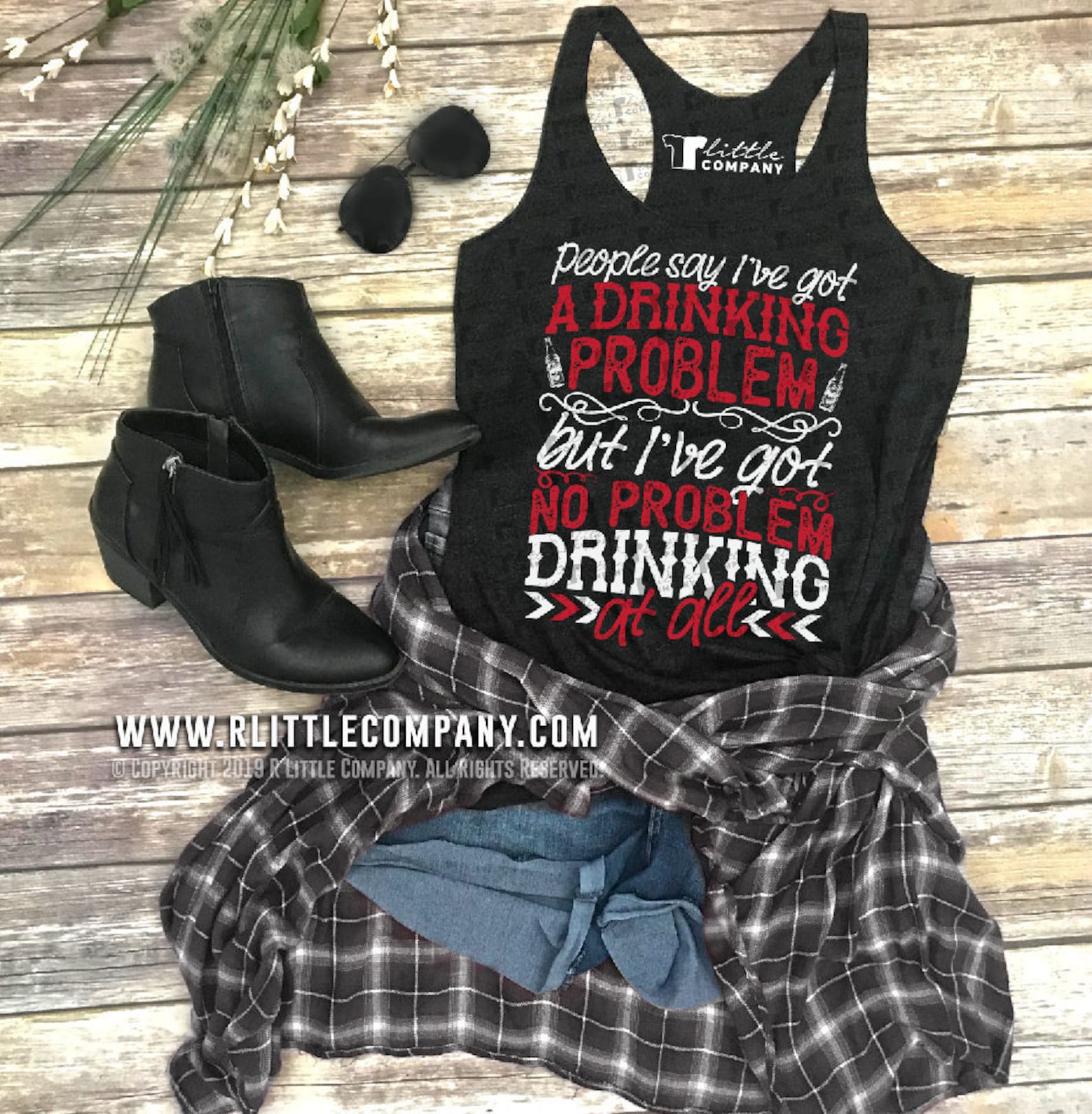 People Say I've Got a Drinking Problem Women's Triblend Tank XS-2XL ...