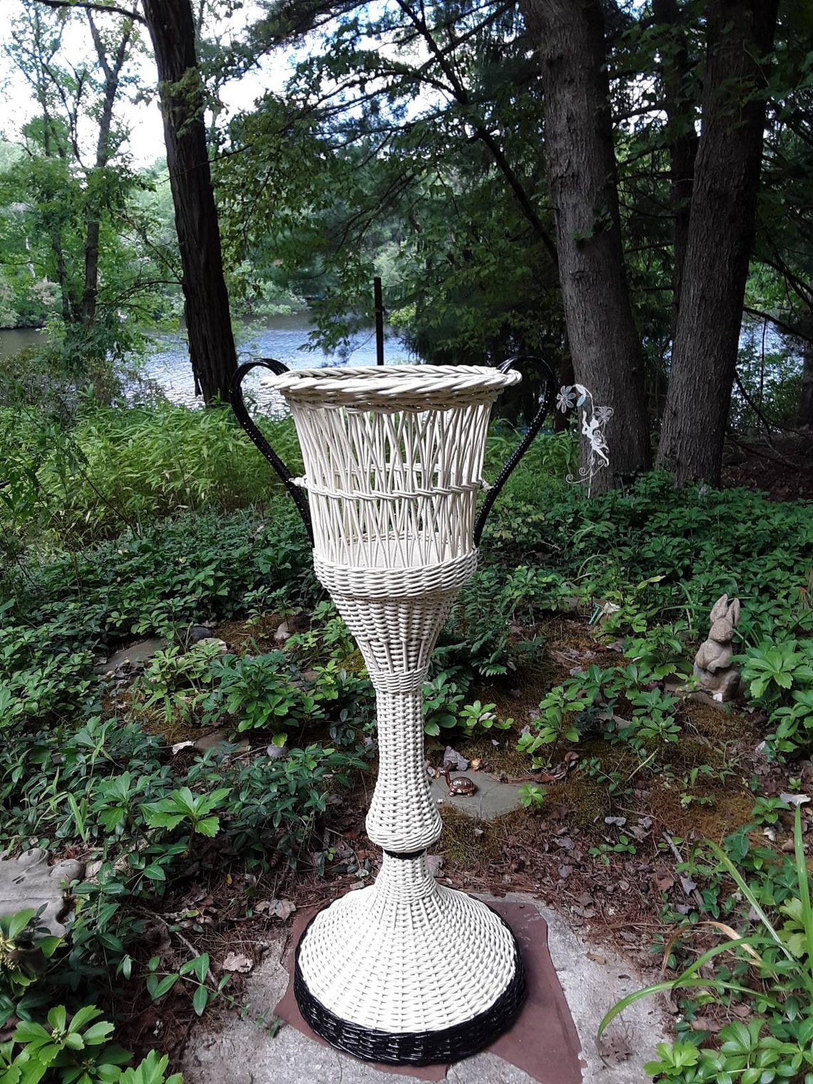 Antique Wicker Pedestal Plant Stand Circa 1900 Fernery - Etsy