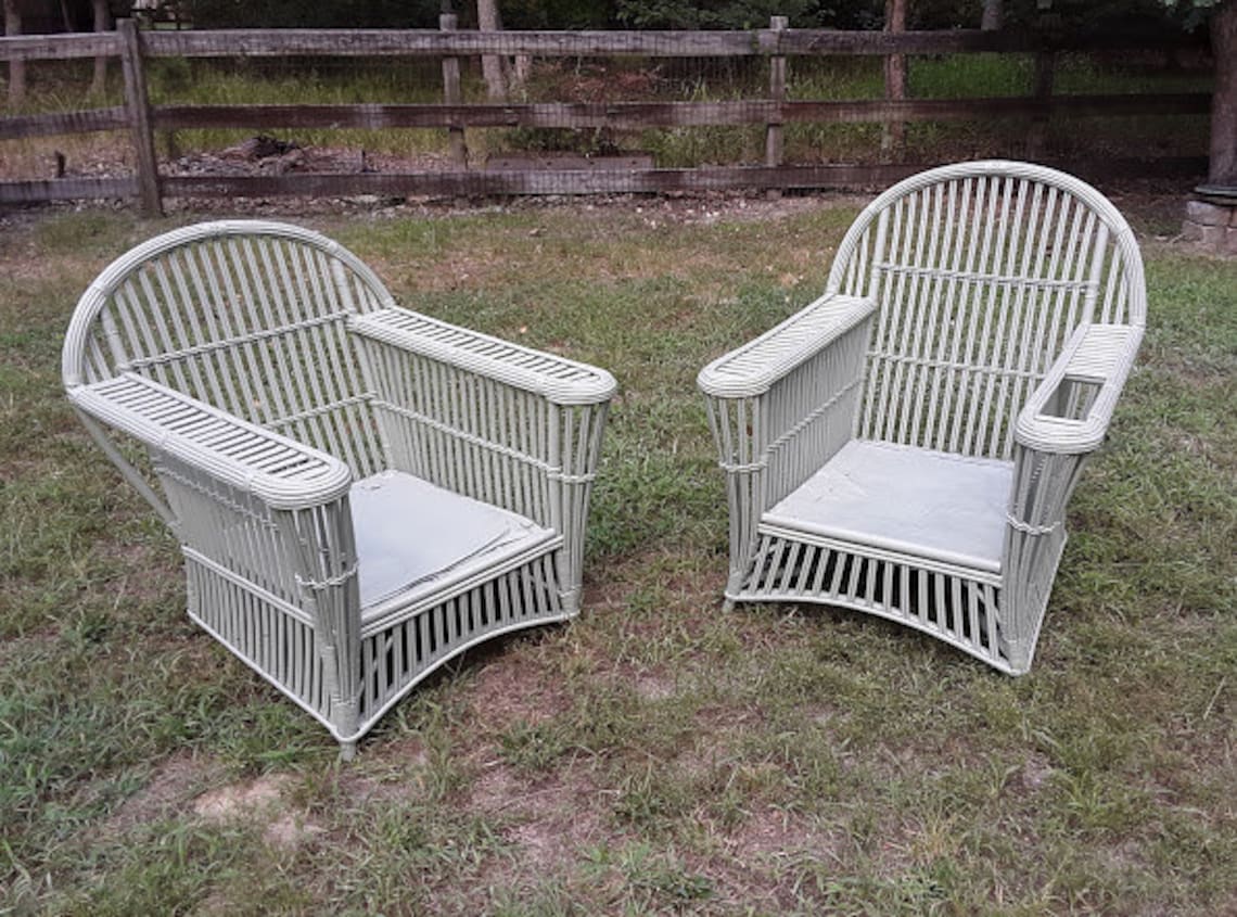 Antique Stick Wicker Set Circa 1920's - Etsy