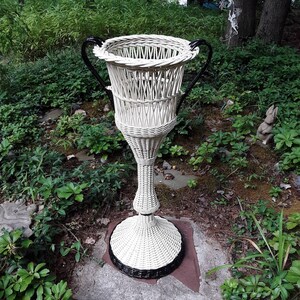 Antique Wicker Pedestal Plant Stand Circa 1900 Fernery - Etsy