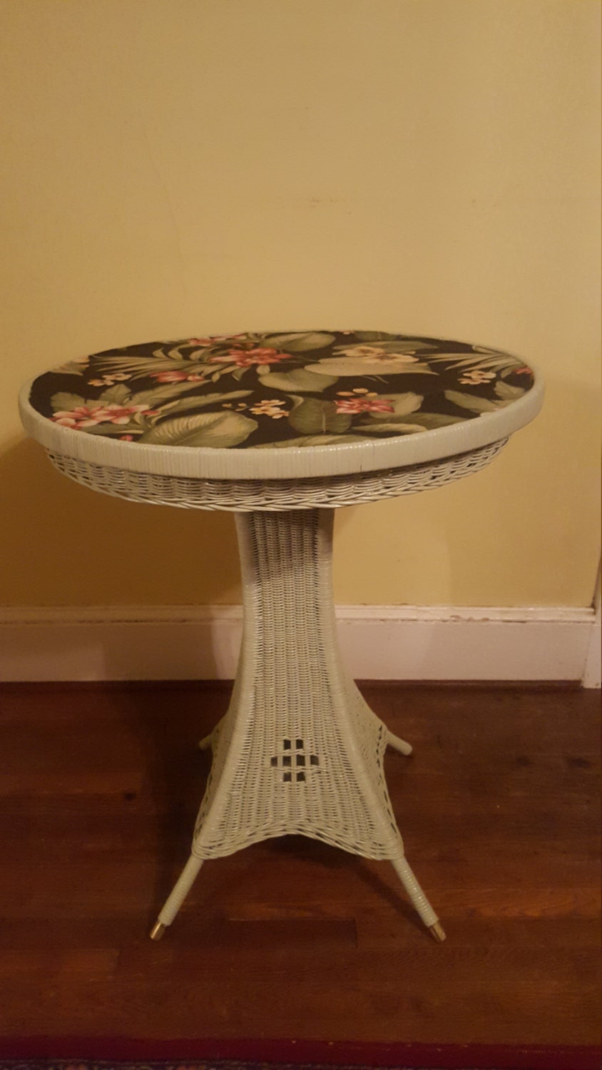 Antique Wicker Table Circa 1920's Pedestal Base - Etsy