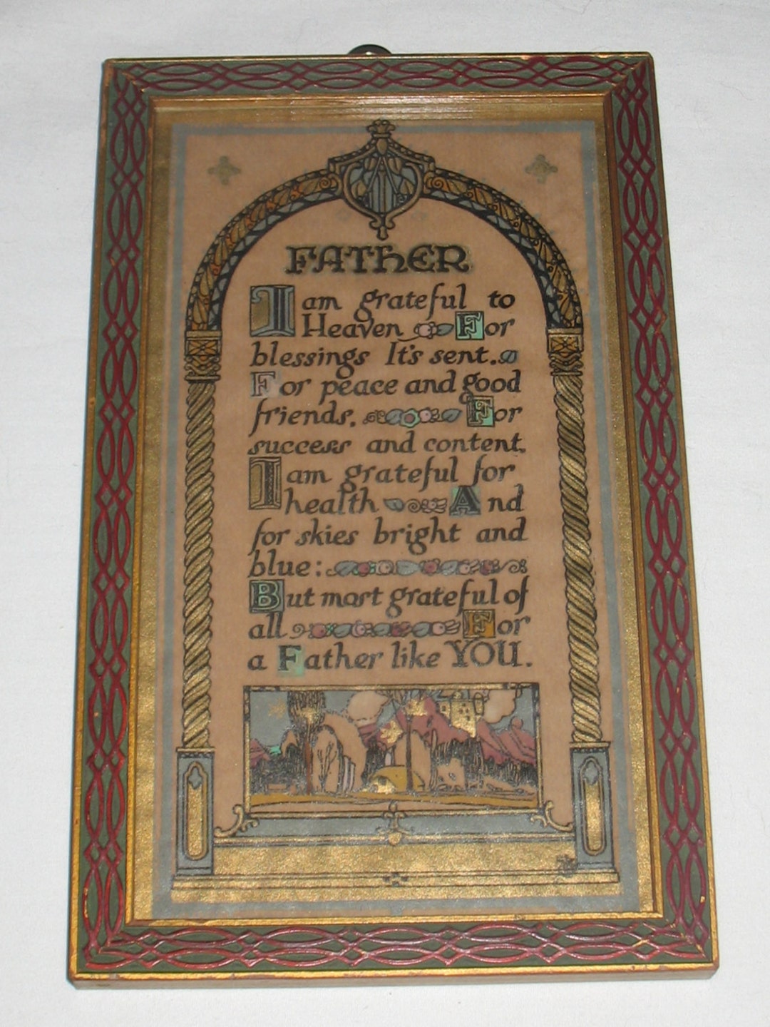 Antique Father Motto Circa 1920's Rare - Etsy