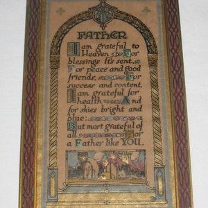 Antique Father Motto Circa 1920's Rare - Etsy