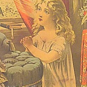 Antique Lithograph Print Morning Prayer Circa 1878 Victorian Child - Etsy