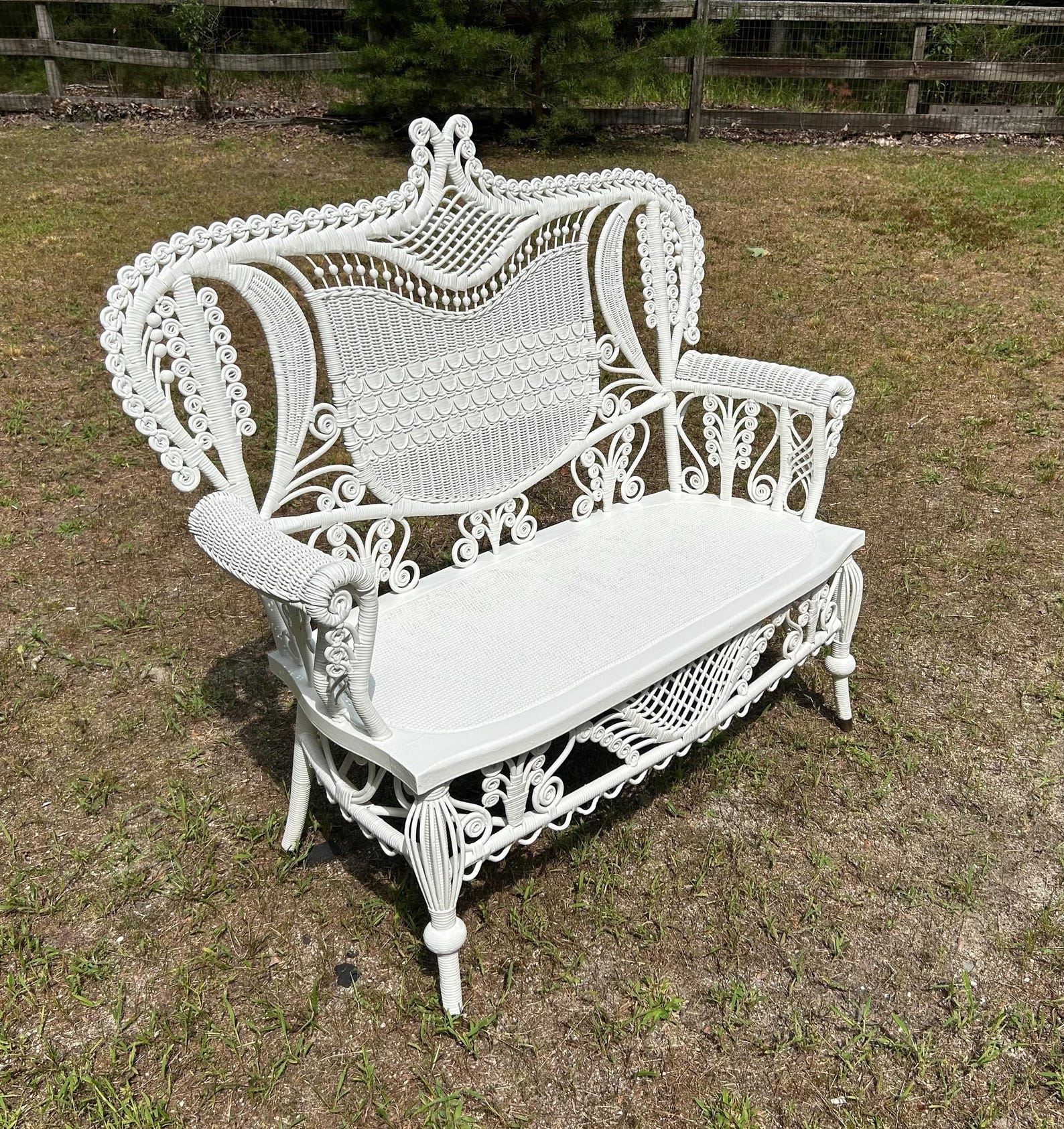 Antique Victorian 3 Piece Wicker Set Circa 1890’s Rare Settee Ladies ...