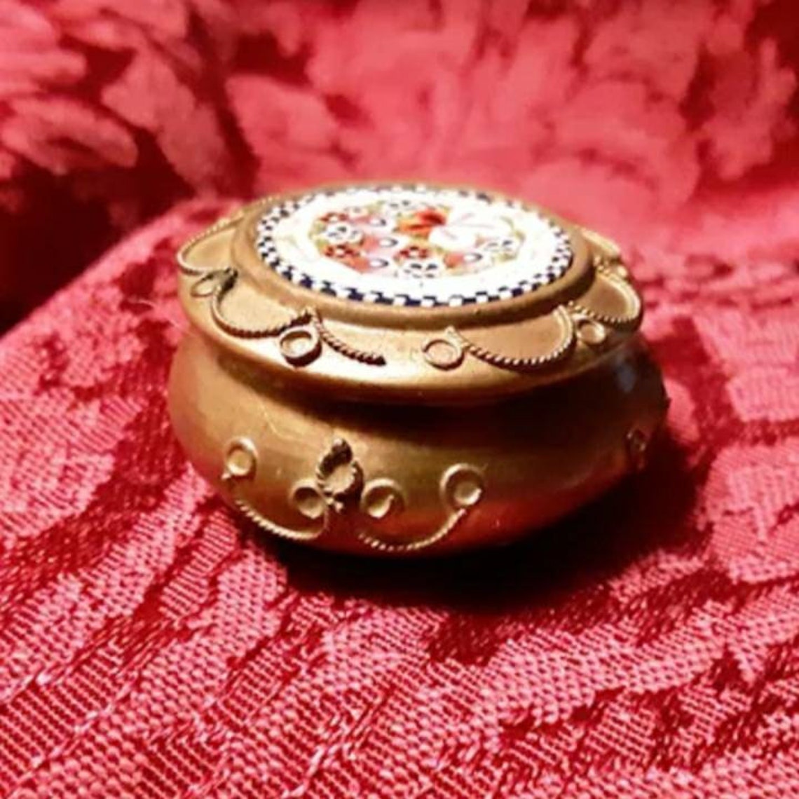 Antique Micro Mosaic Pill Box Circa 1900 - Etsy