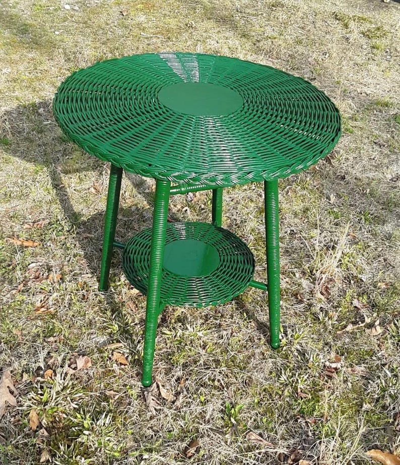 Antique Wicker Table Circa 1920’s Bar Harbor - Etsy