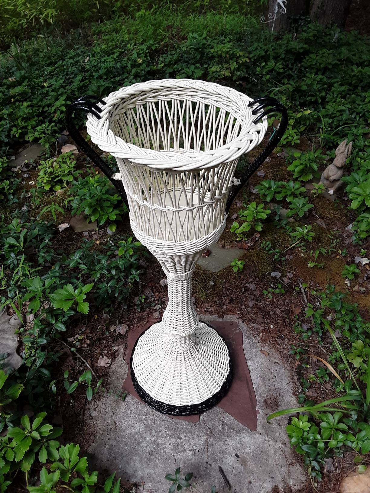 Antique Wicker Pedestal Plant Stand Circa 1900 Fernery - Etsy