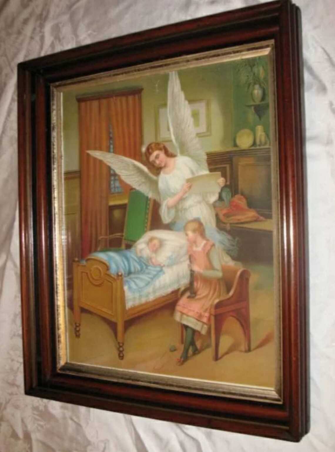 Antique Guardian Angel Lithograph Victorian Children Circa 1890's - Etsy