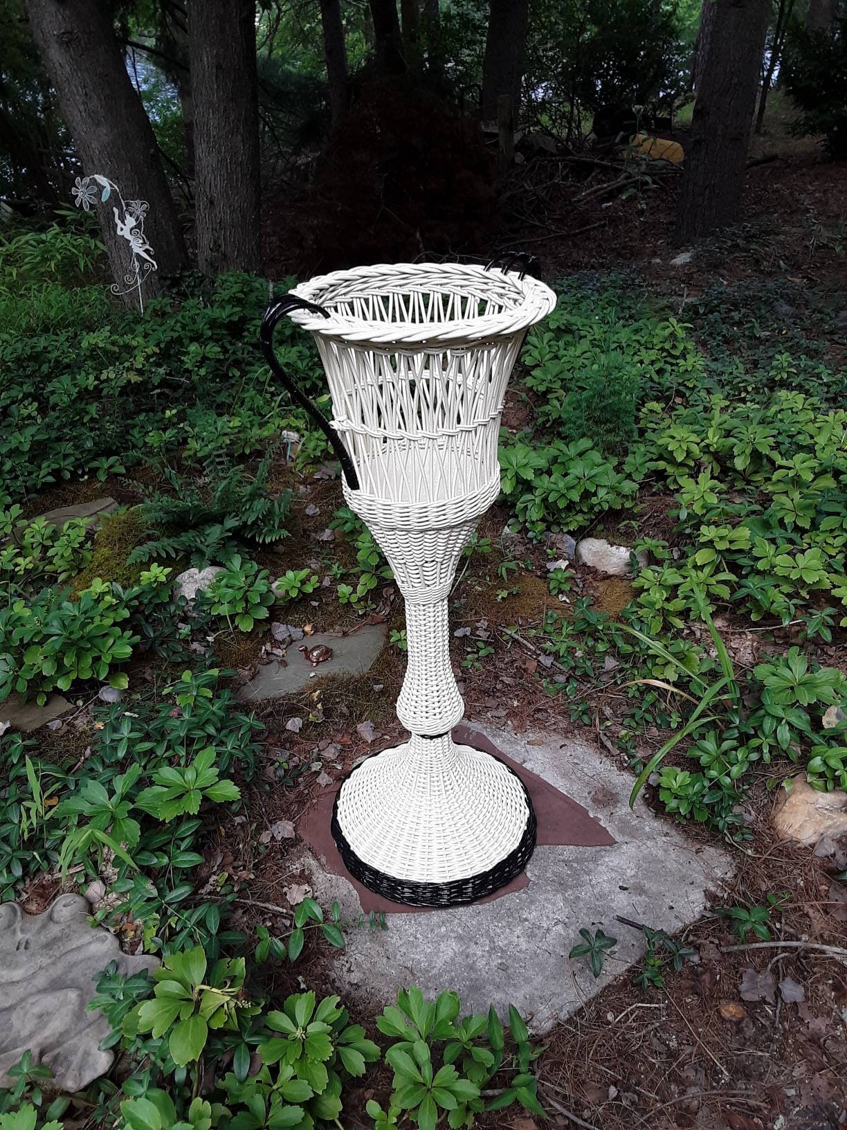 Antique Wicker Pedestal Plant Stand Circa 1900 Fernery - Etsy