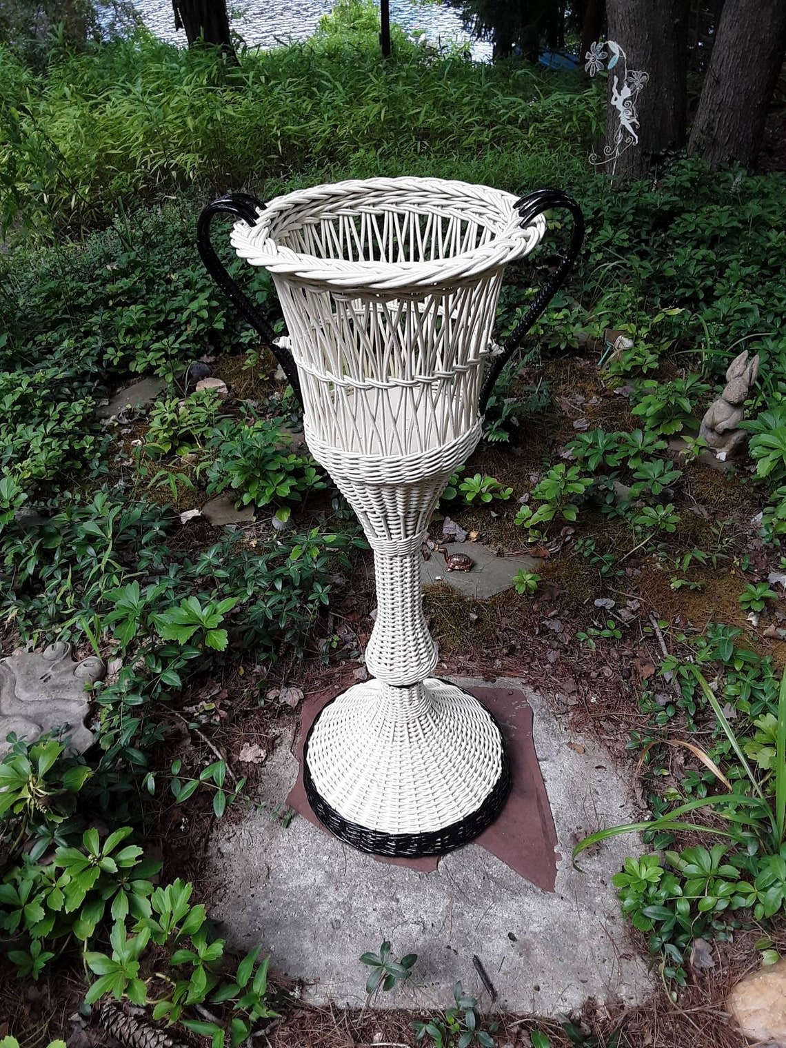 Antique Wicker Pedestal Plant Stand Circa 1900 Fernery - Etsy