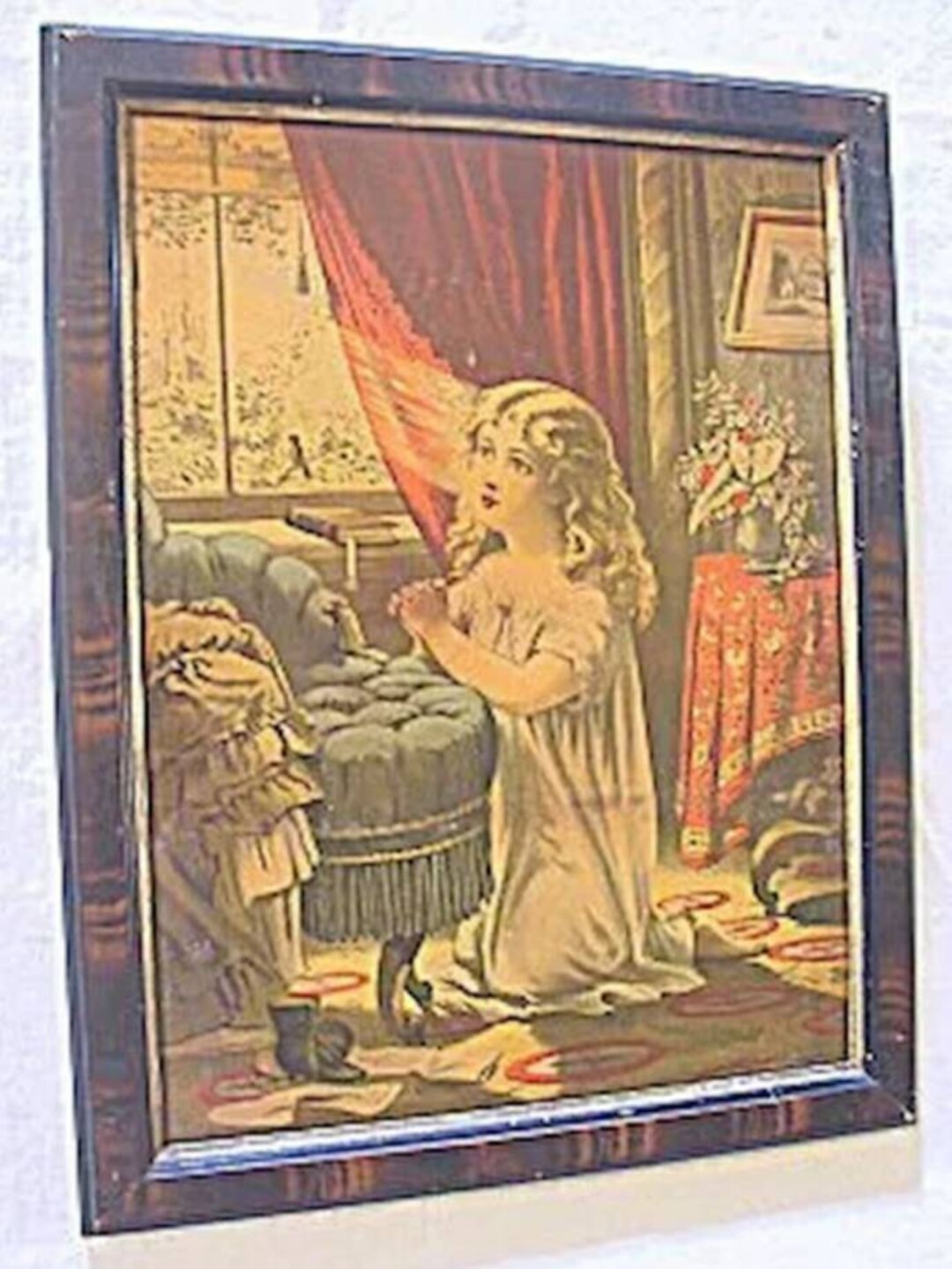 Antique Lithograph Print Morning Prayer Circa 1878 Victorian Child - Etsy