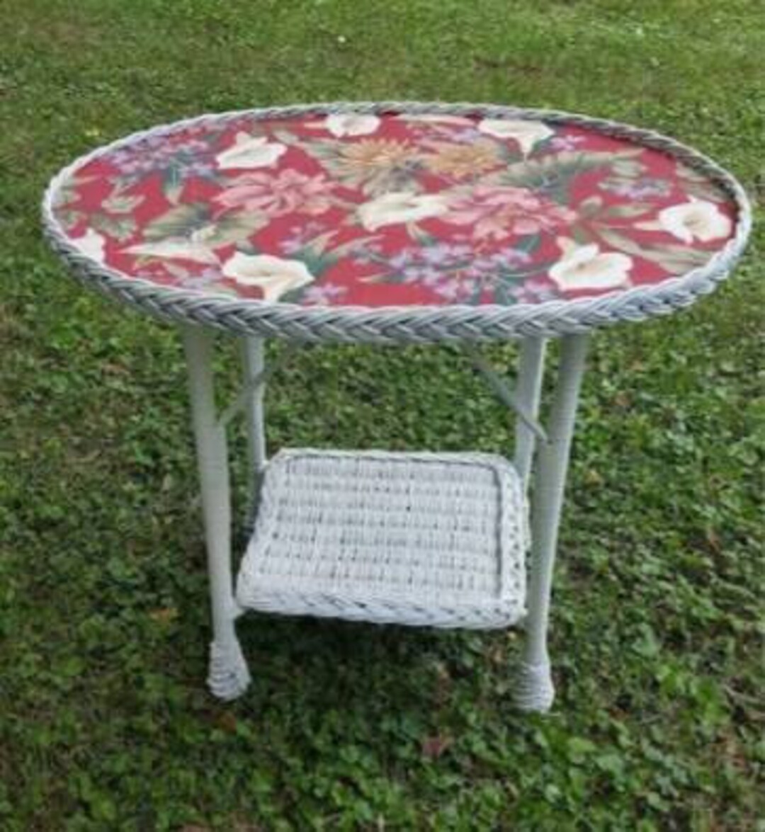 Antique Wicker Table Circa 1920's - Etsy