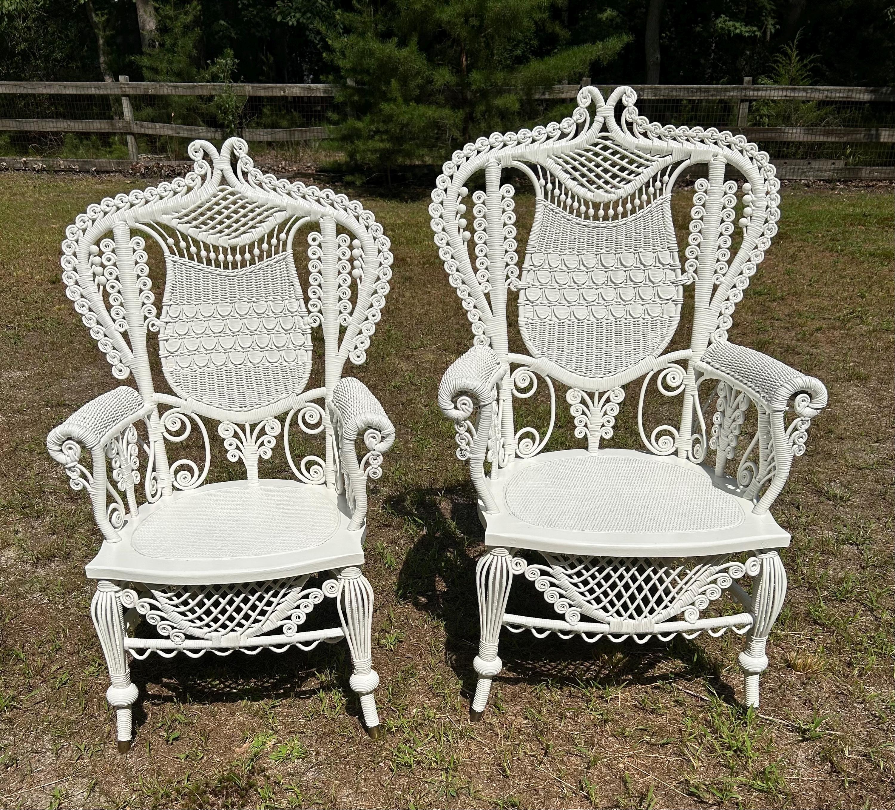 Antique Victorian 3 Piece Wicker Set Circa 1890’s Rare Settee Ladies ...