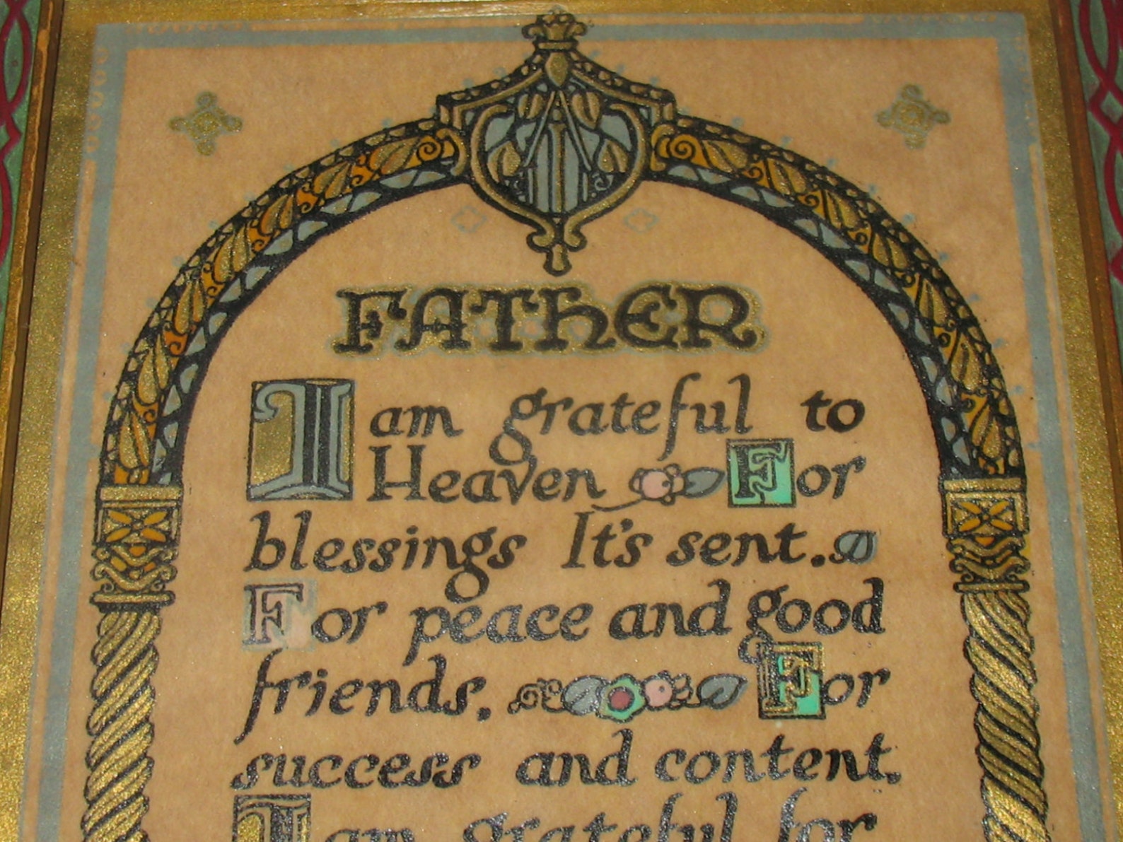 Antique Father Motto Circa 1920's Rare - Etsy