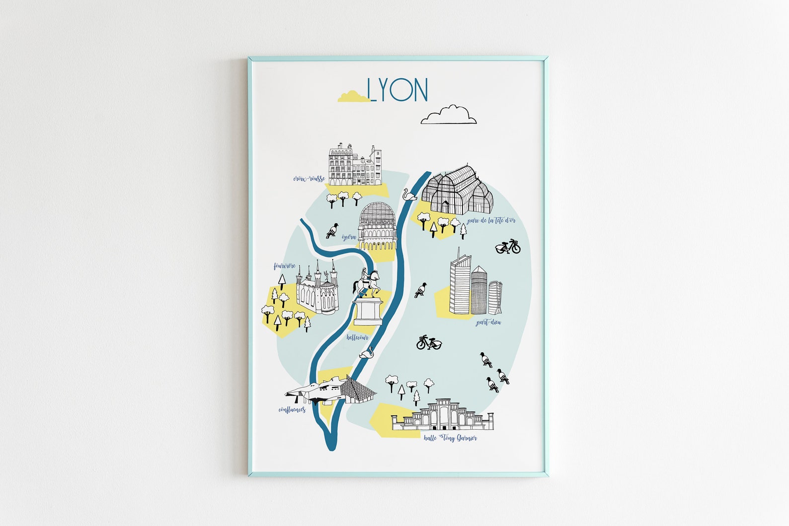 Affiche Lyon 30x40cm - Etsy France