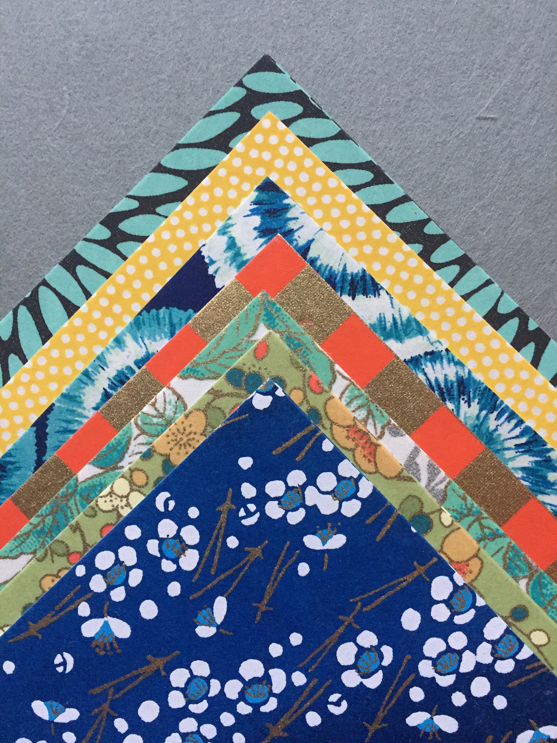 24 Pieces of Japanese Hand Screened Chiyogami / Yuzen Paper · 3 ...