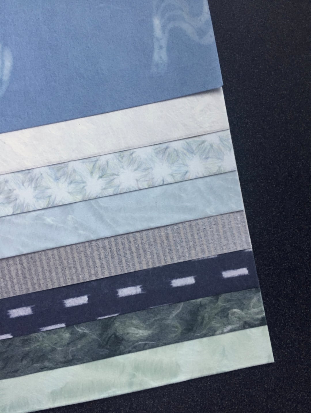 Blue Vintage Japanese Paper Assortment for Collage and Book / Paper ...