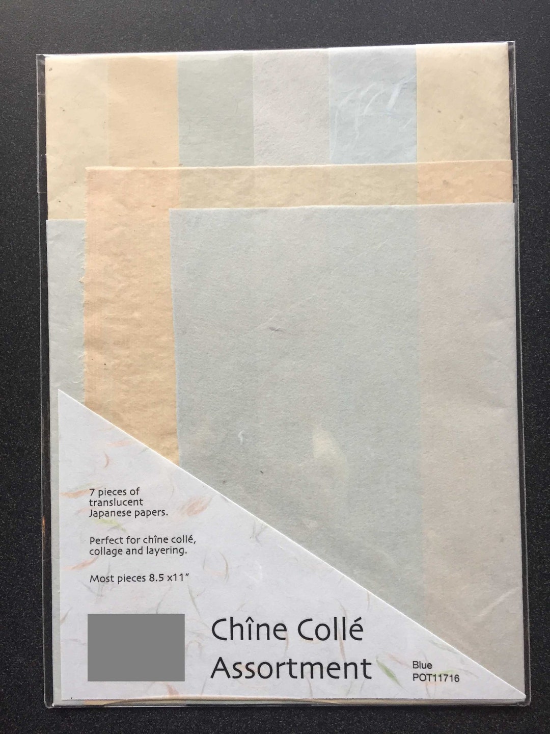 Pale Blue Japanese Paper Selection for Chine Collé Printmaking and ...