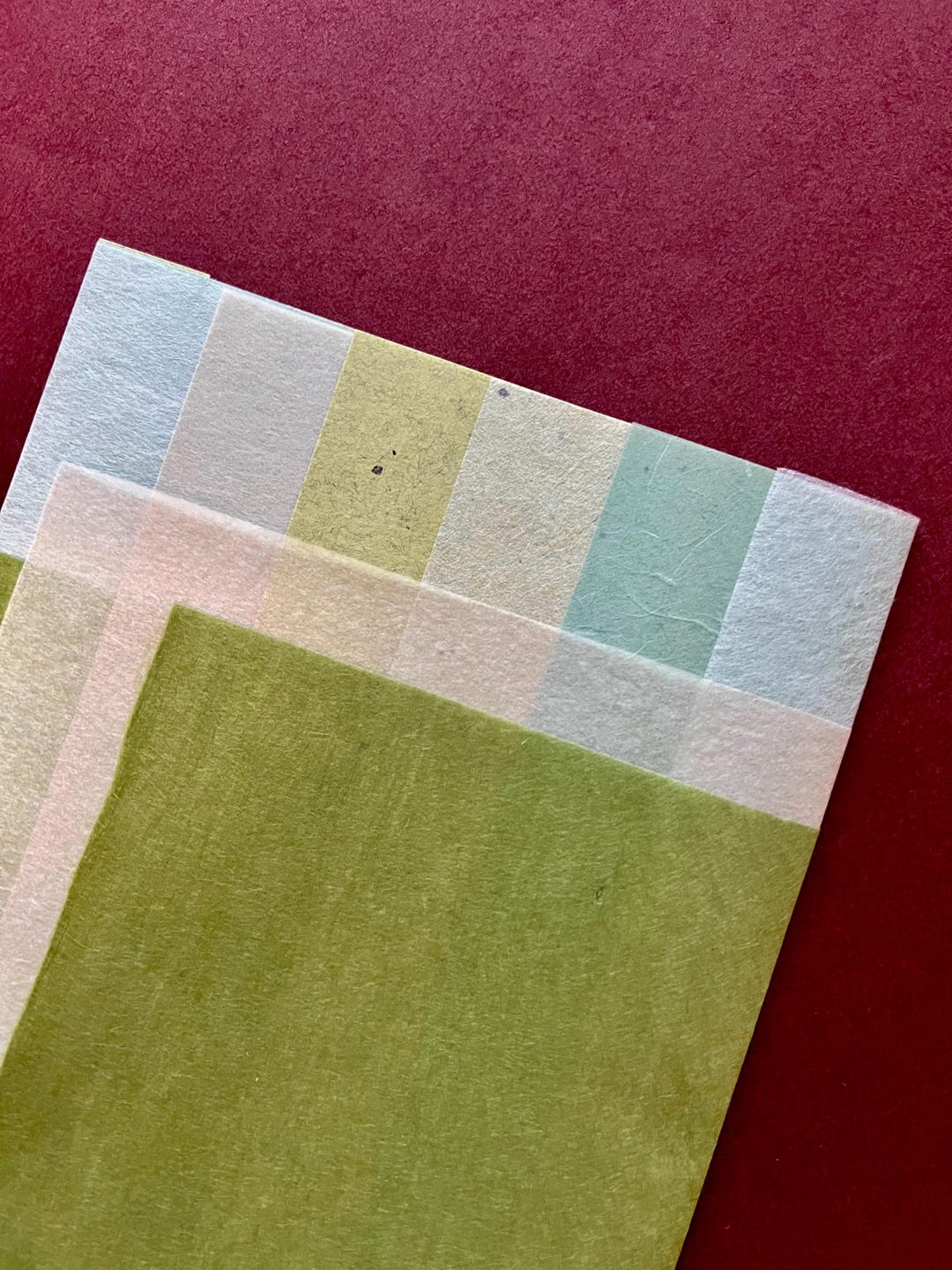 Green Japanese Paper Assortment for Printmaking and Collage - Etsy