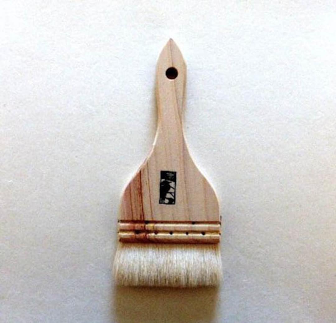 Noribake Japanese Paste Brush With Goat Hair Bristles and Cypress Wood ...