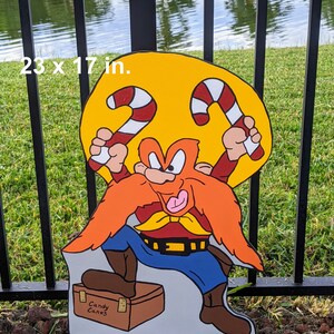 Yosemite Sam Wooden Yard Art / OUTDOOR HOLIDAY DECOR/ Christmas Yard ...