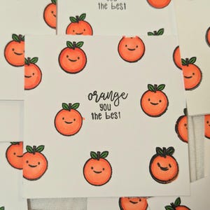 Orange "orange You the Best" Mini Card| Gift Tag| Greeting Card ...