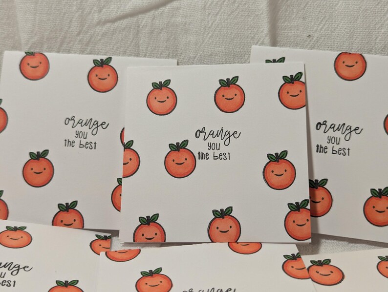 Orange "orange You the Best" Mini Card| Gift Tag| Greeting Card ...