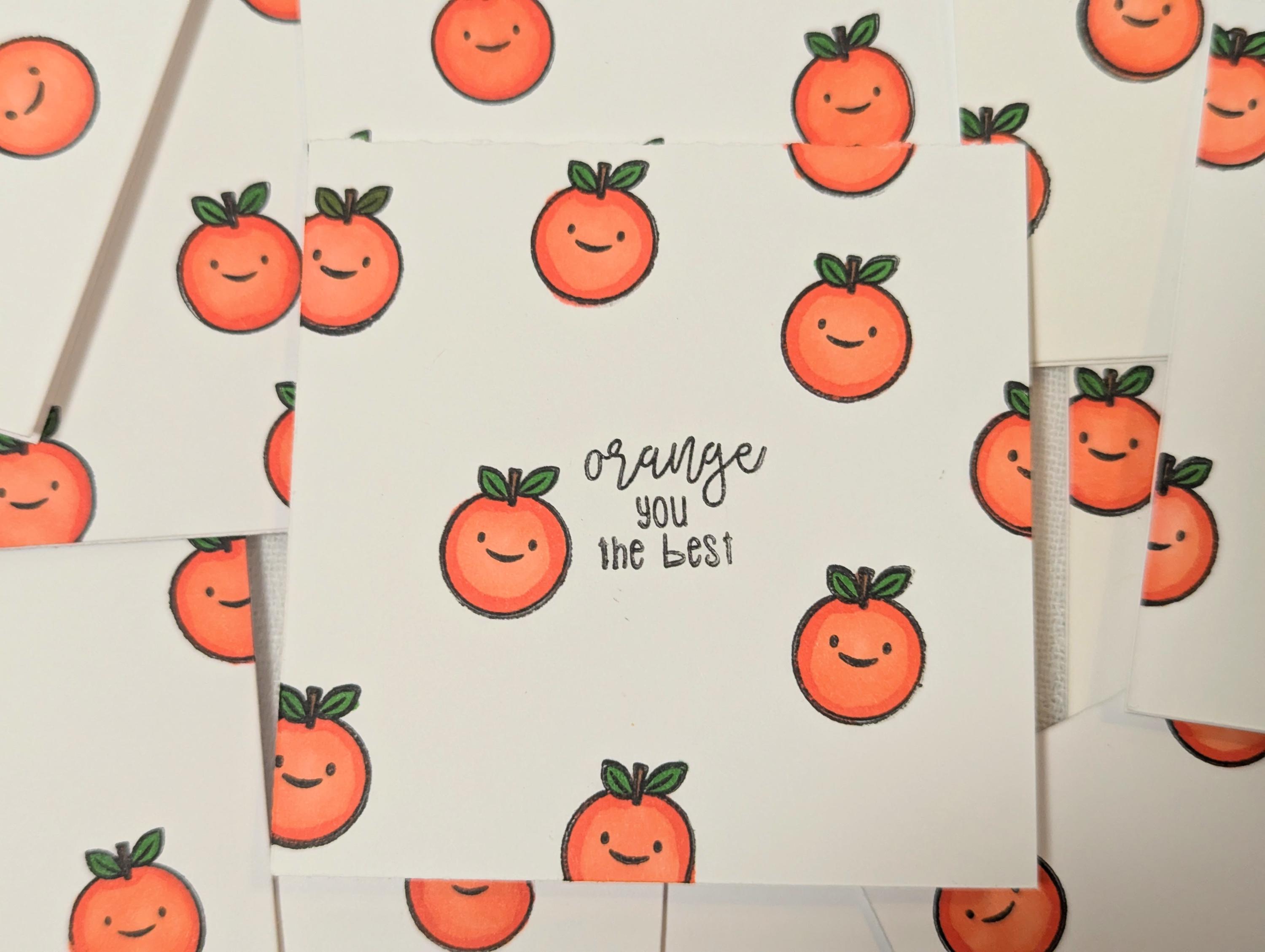 Orange "orange You the Best" Mini Card| Gift Tag| Greeting Card ...