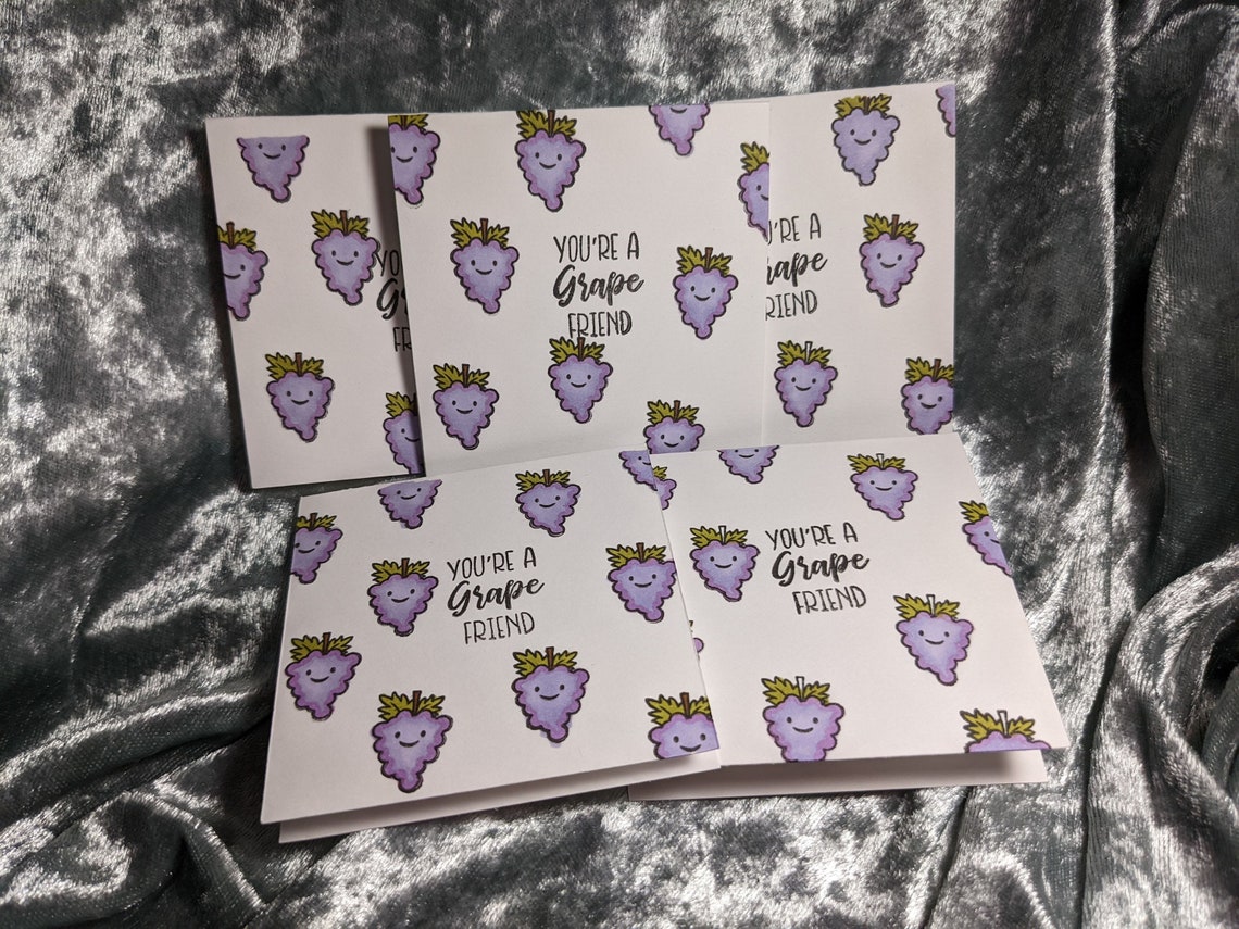 3x3 Grape you're a Grape Friend Mini - Etsy