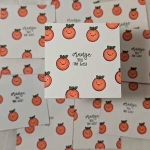 Orange "orange You the Best" Mini Card| Gift Tag| Greeting Card ...