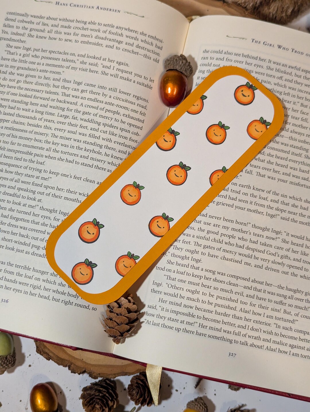 Orange Cardstock Bookmark 2.3in X 7in - Etsy