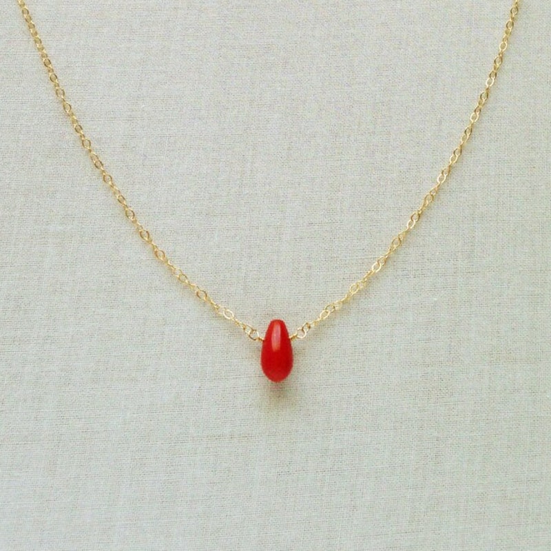Red Coral Necklace - Etsy