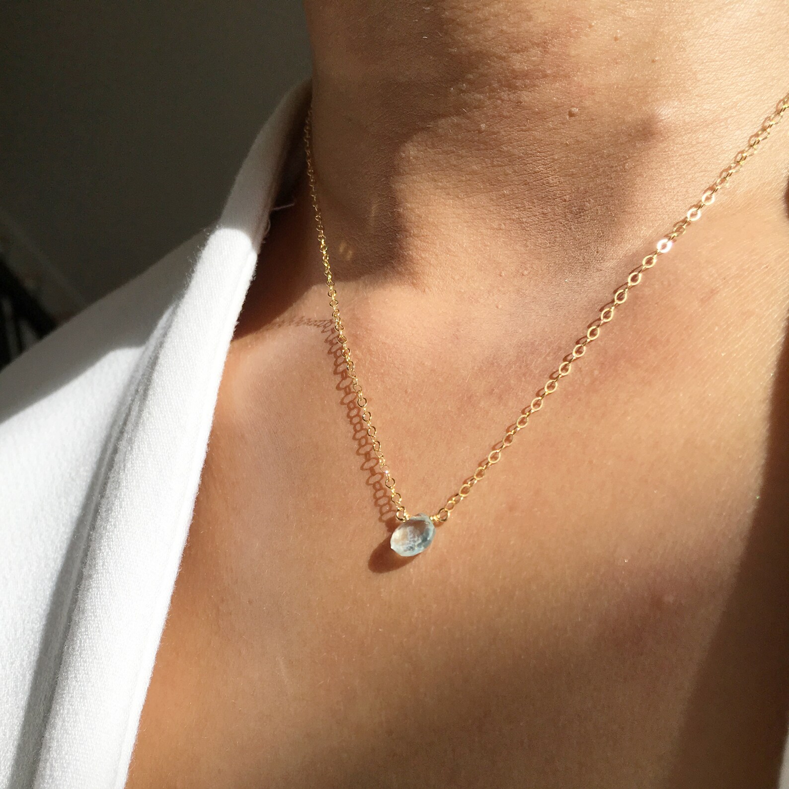 Aquamarine Necklace Aquamarine Jewelry Aquamarine - Etsy