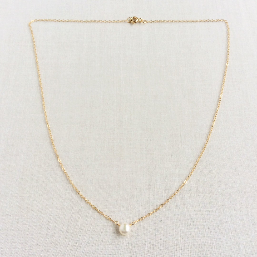 Single Pearl Necklace, Pearl Necklace, Fresh Water Pearl Necklace ...